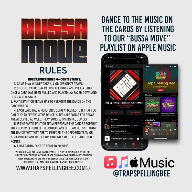 Bussa Move Rules — Trap Spelling Bee