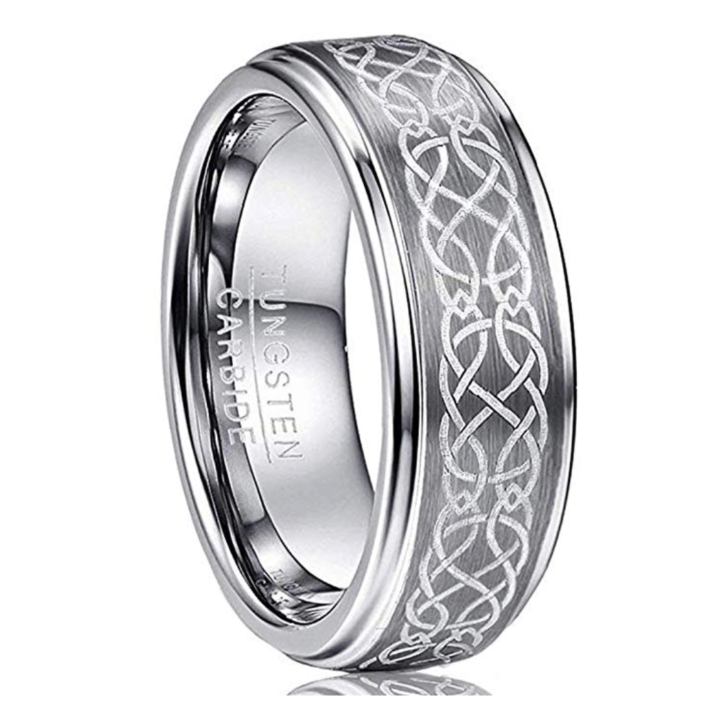 AzureBands.com Unique Mens Wedding Rings