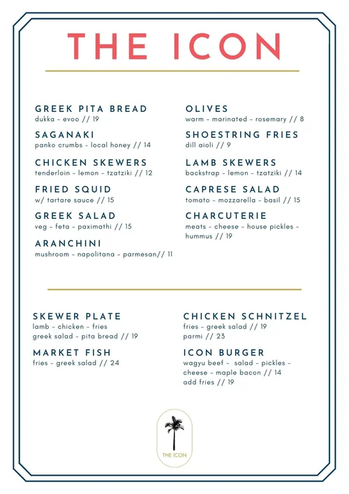 Menu — THE ICON