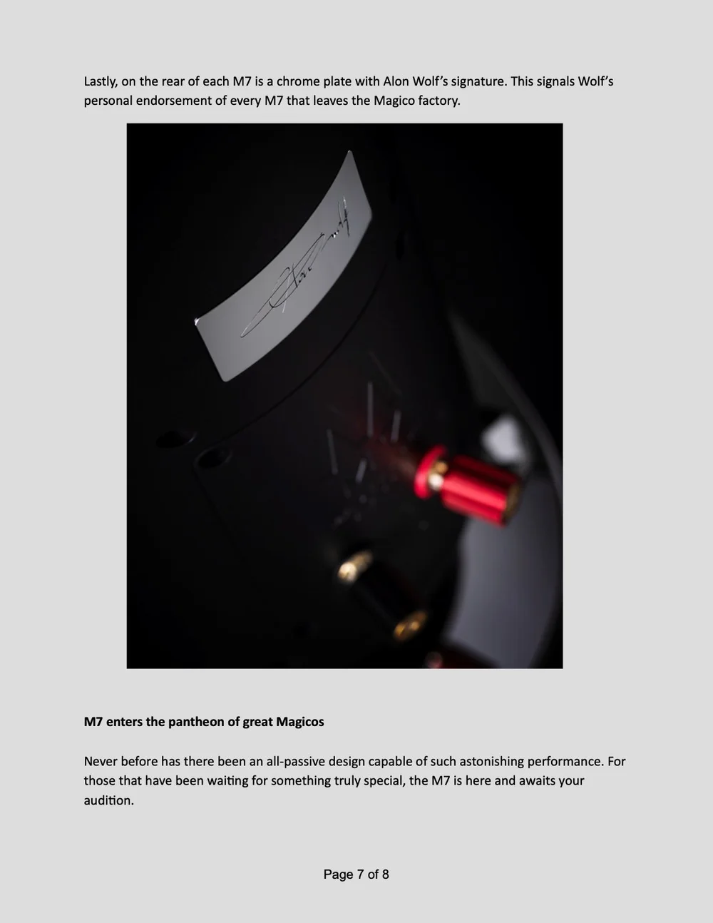 Magico M7 Loudspeaker — Magico Loudspeakers