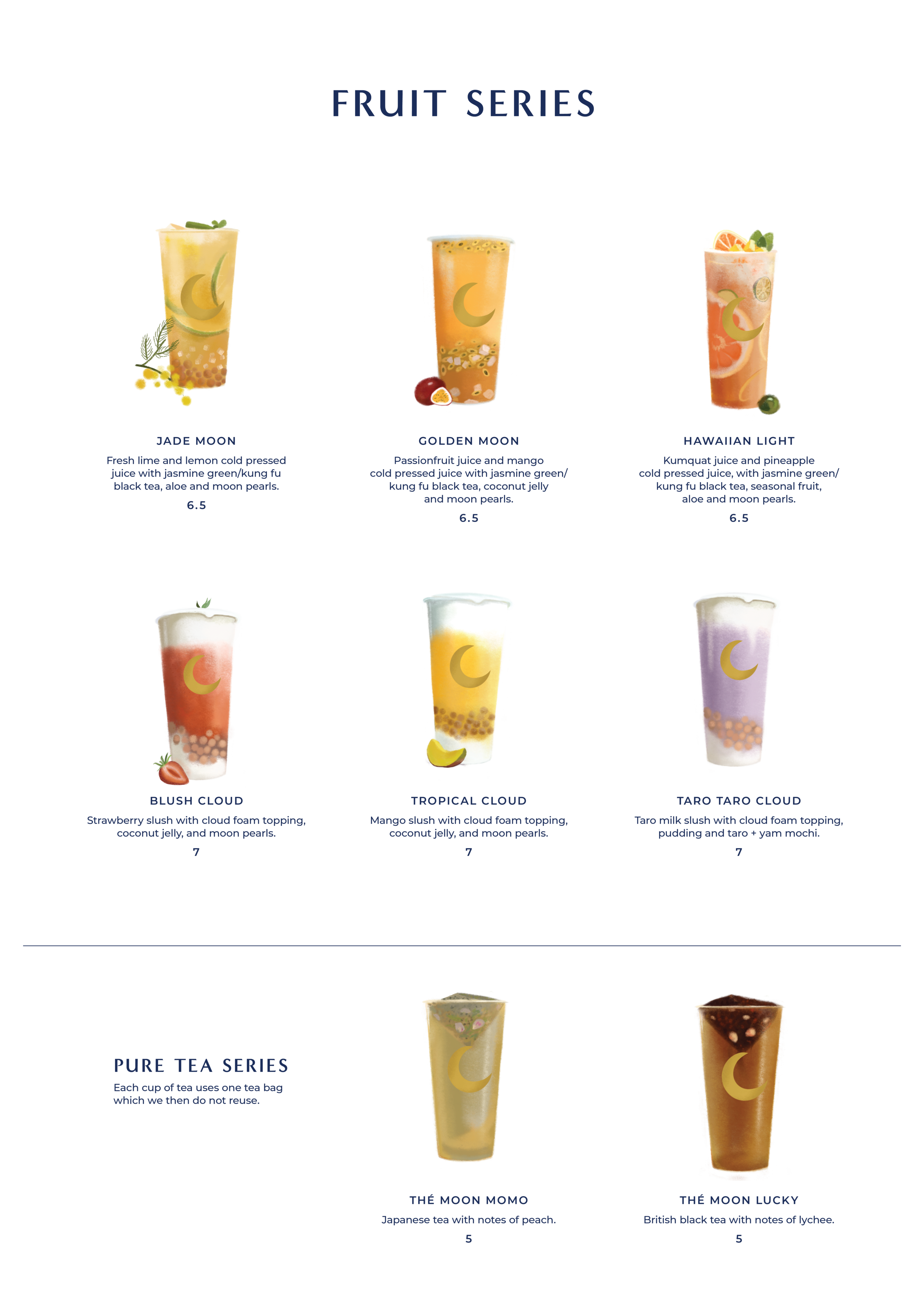 Menu — Thé Moon Tea House