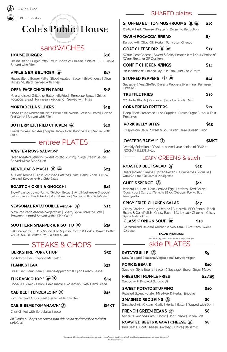 Eat — Cole's Public House