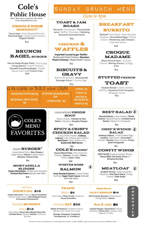 Eat — Cole's Public House