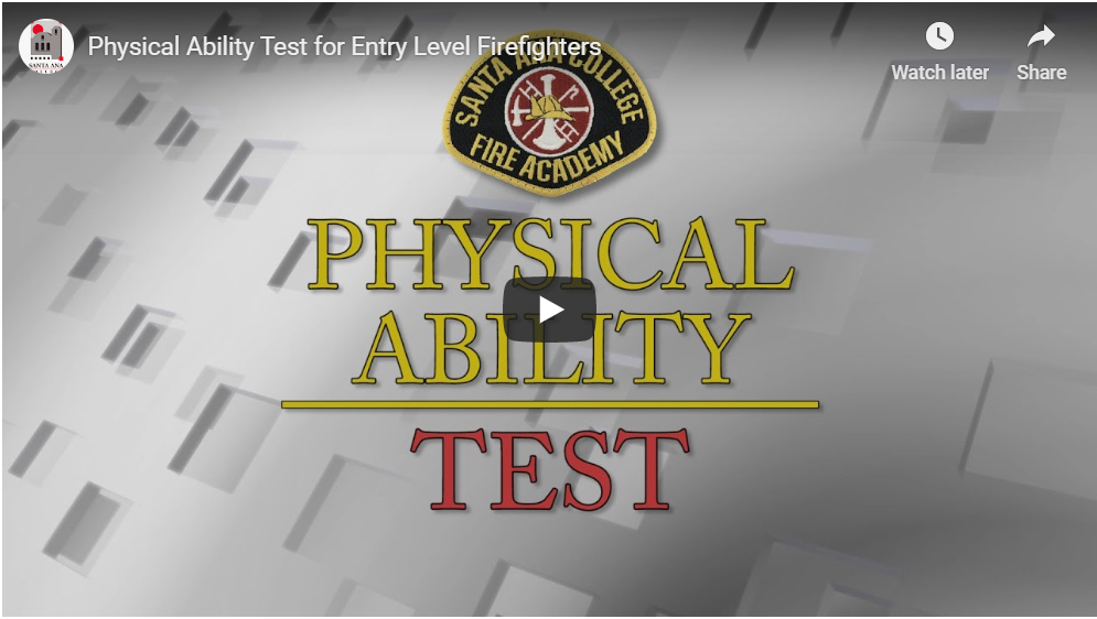 Physical Ability Exam Support — Orange County Fire Authority