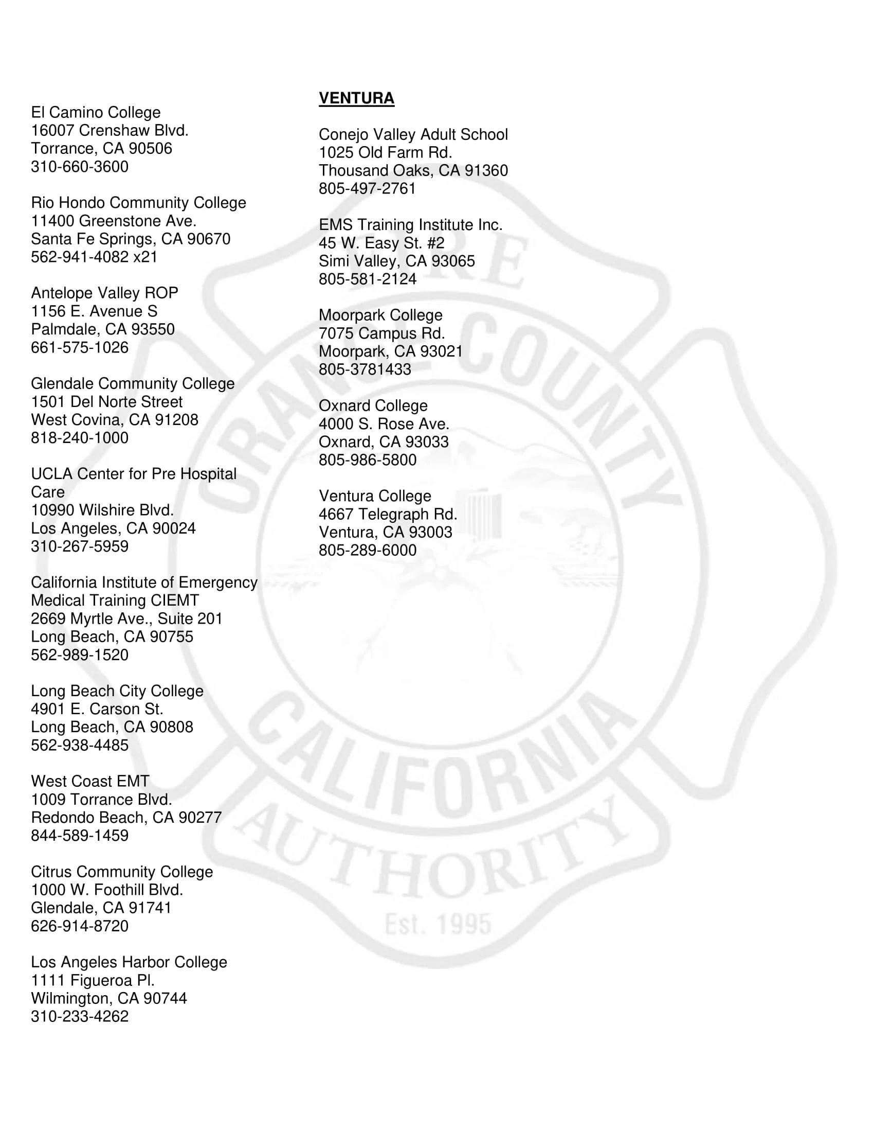 EMT Programs — Orange County Fire Authority