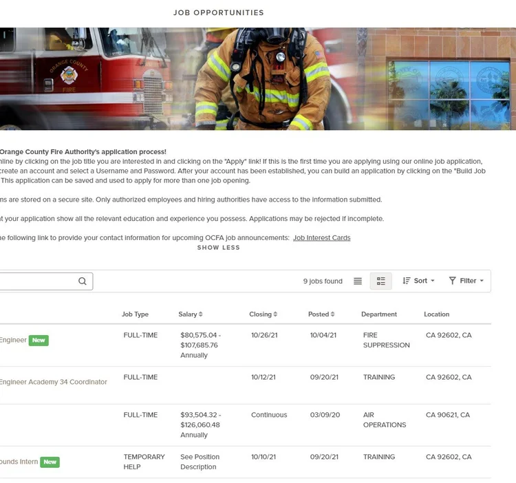 Hiring Process — Orange County Fire Authority