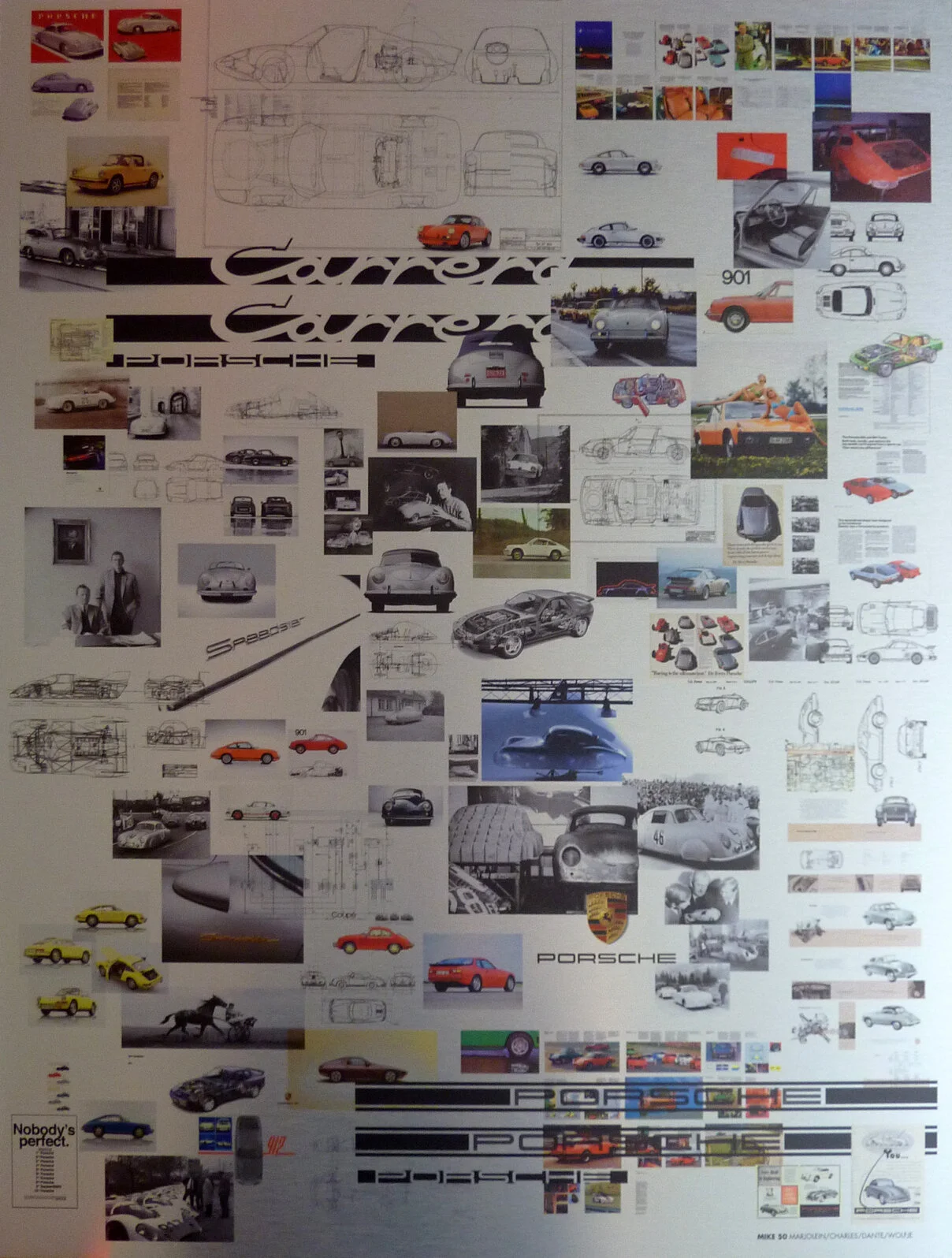 Porsche collage "Perfect car for now…" — Charles Bruijn