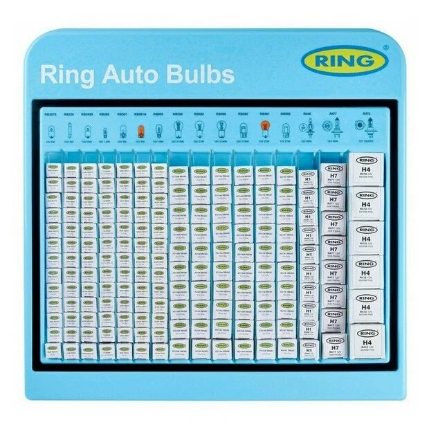RING 12V Bulb Display Stand Kit Rack H1 H3 H4 H7 55W - 175 Single Bulbs ...