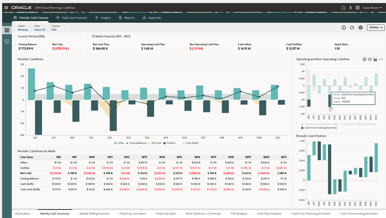Part 6: Daily and Weekly Cash Forecasting using Oracle Cloud EPM ...