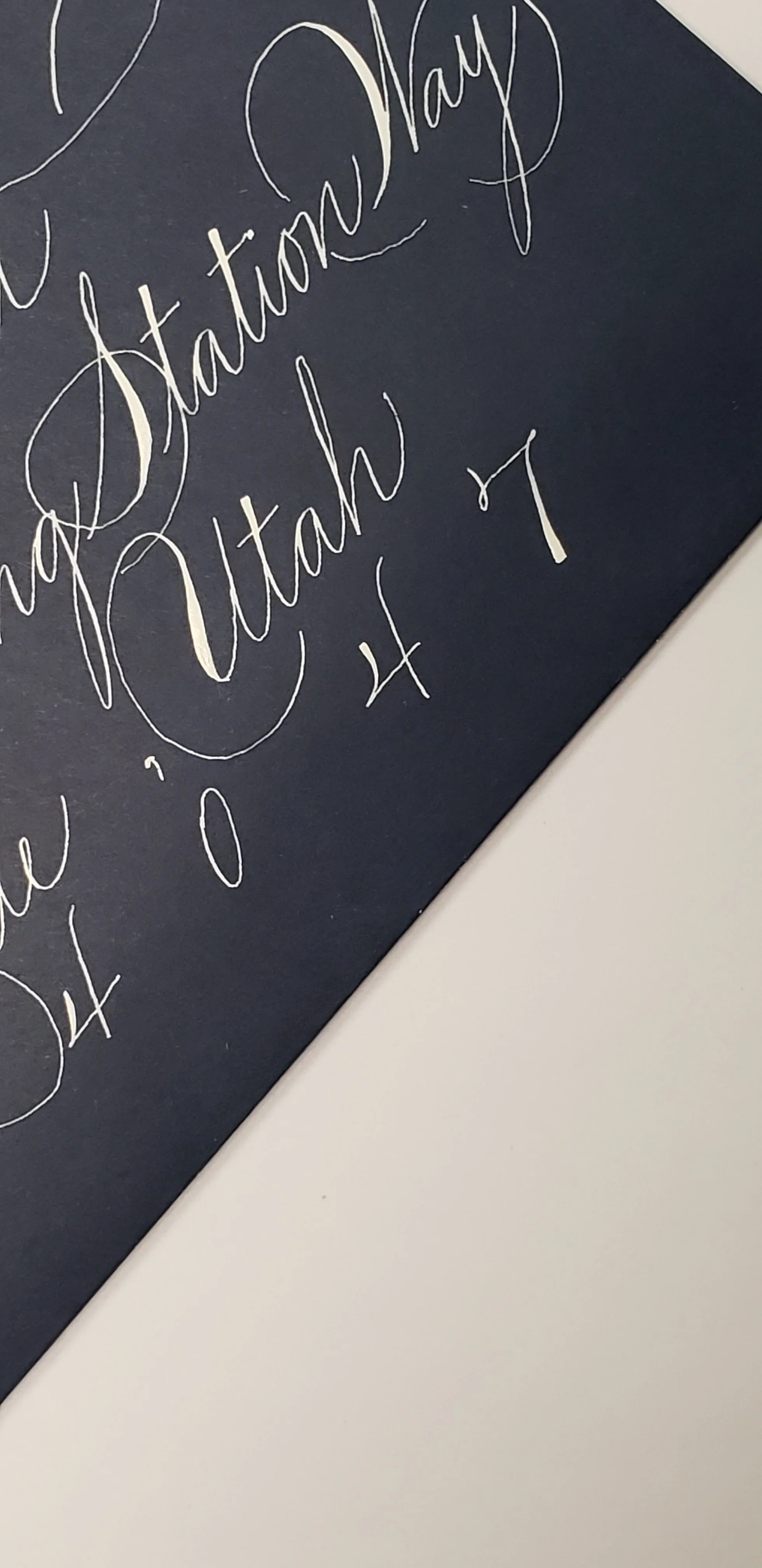 Envelope Calligraphy — Gold Leaf Calligraphy