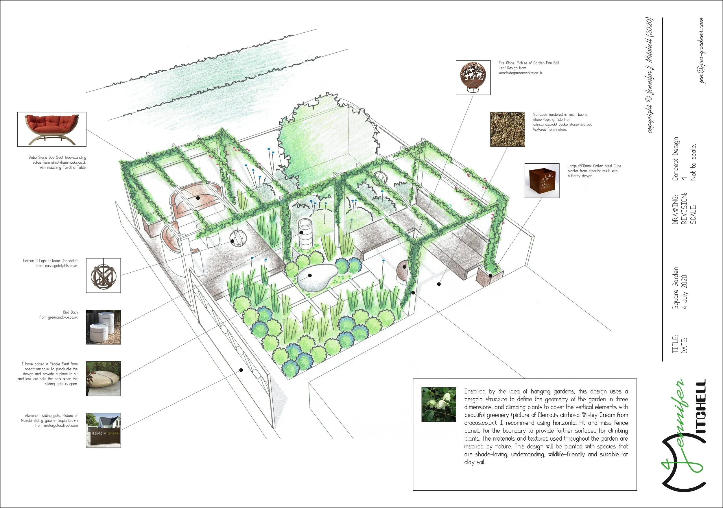 Square Garden — Jennifer Mitchell Garden Design