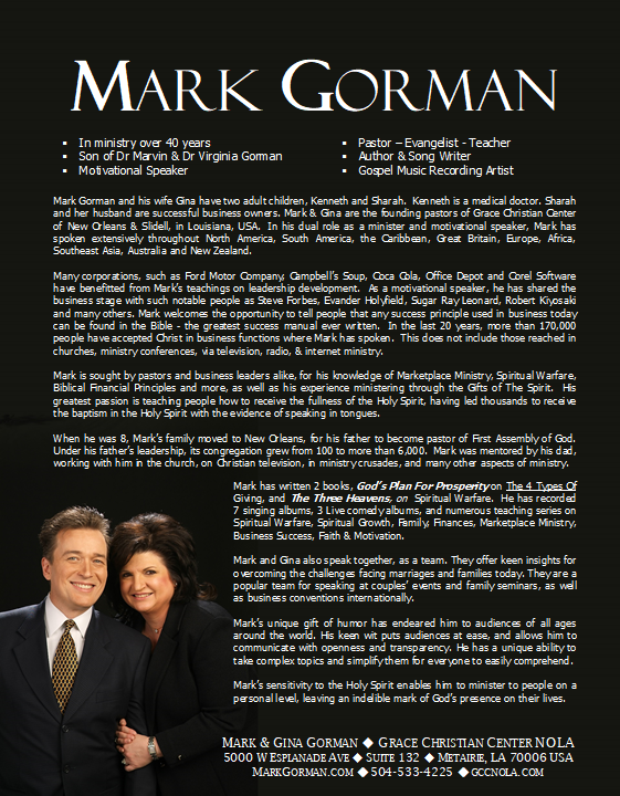 Press Release — MarkGorman.com