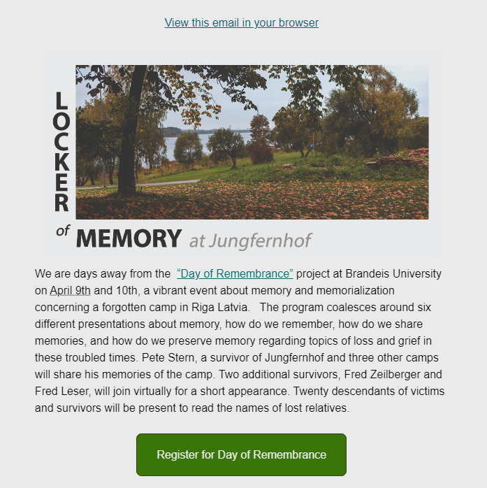 Newsletter — Locker of Memory