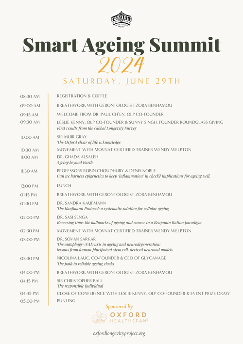 Smart Ageing Summit — Oxford Longevity Project