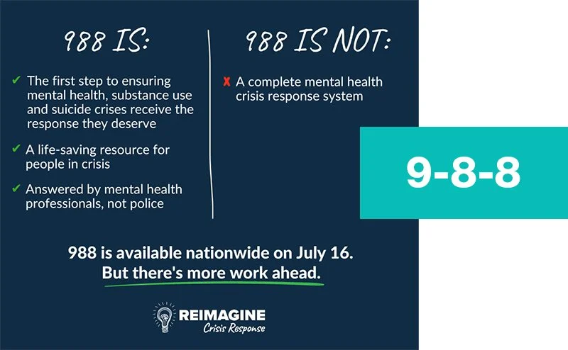 Coming Saturday, July 16: 988, the National Suicide Prevention Hotline ...