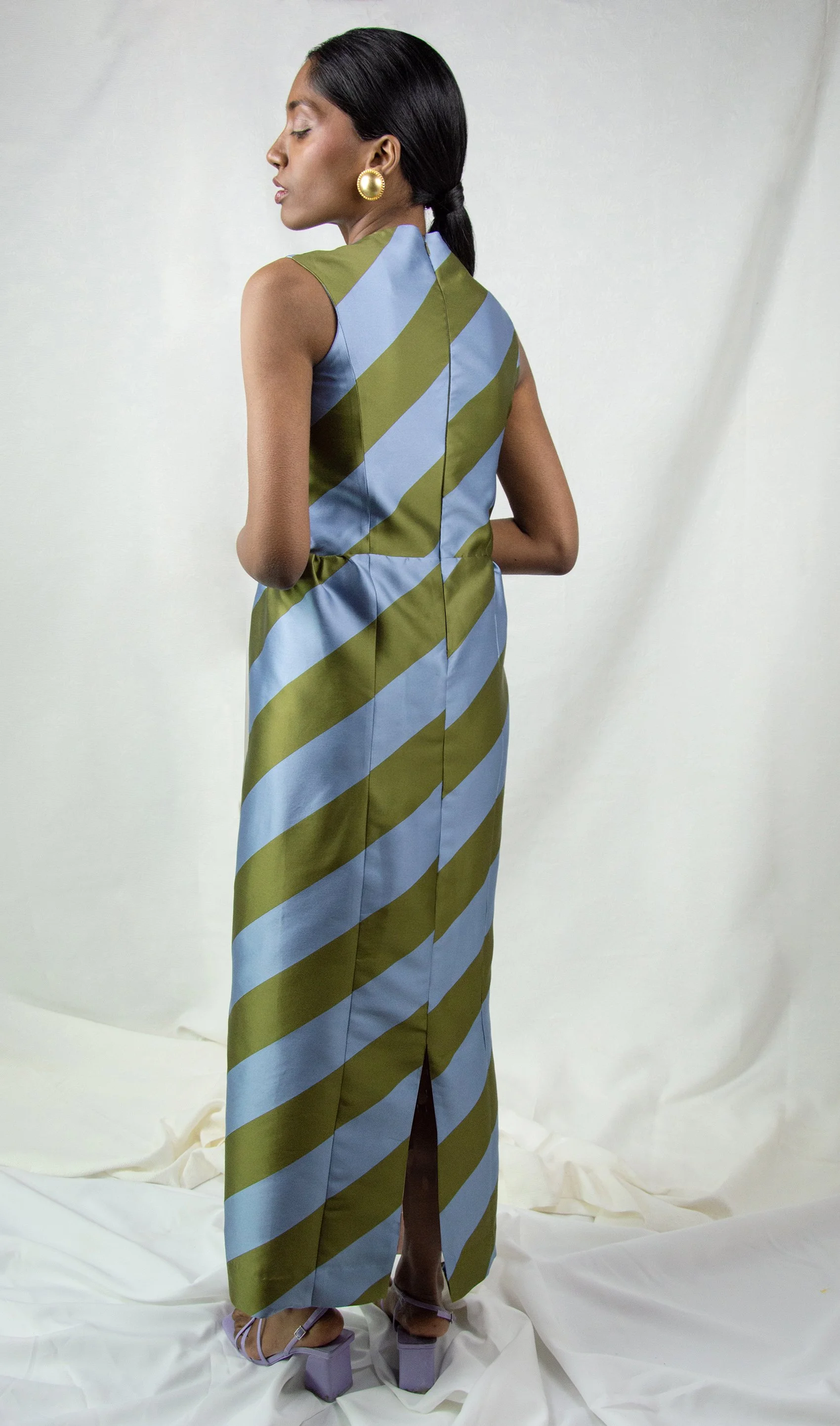 AURAE - ROSE Long Dress with Silk Organza Ruffles — DIANE Paris