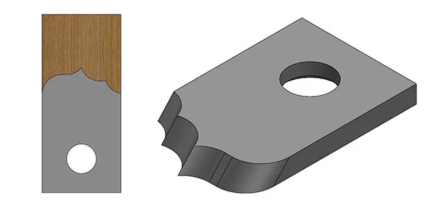 Corob Molding Knife: #42 Door Molding (male 36 Cove Molding Knife ...