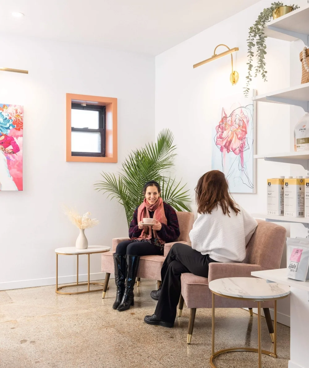 Chic Wet Coffee Café Interior Design Oakville — Sansa Interiors