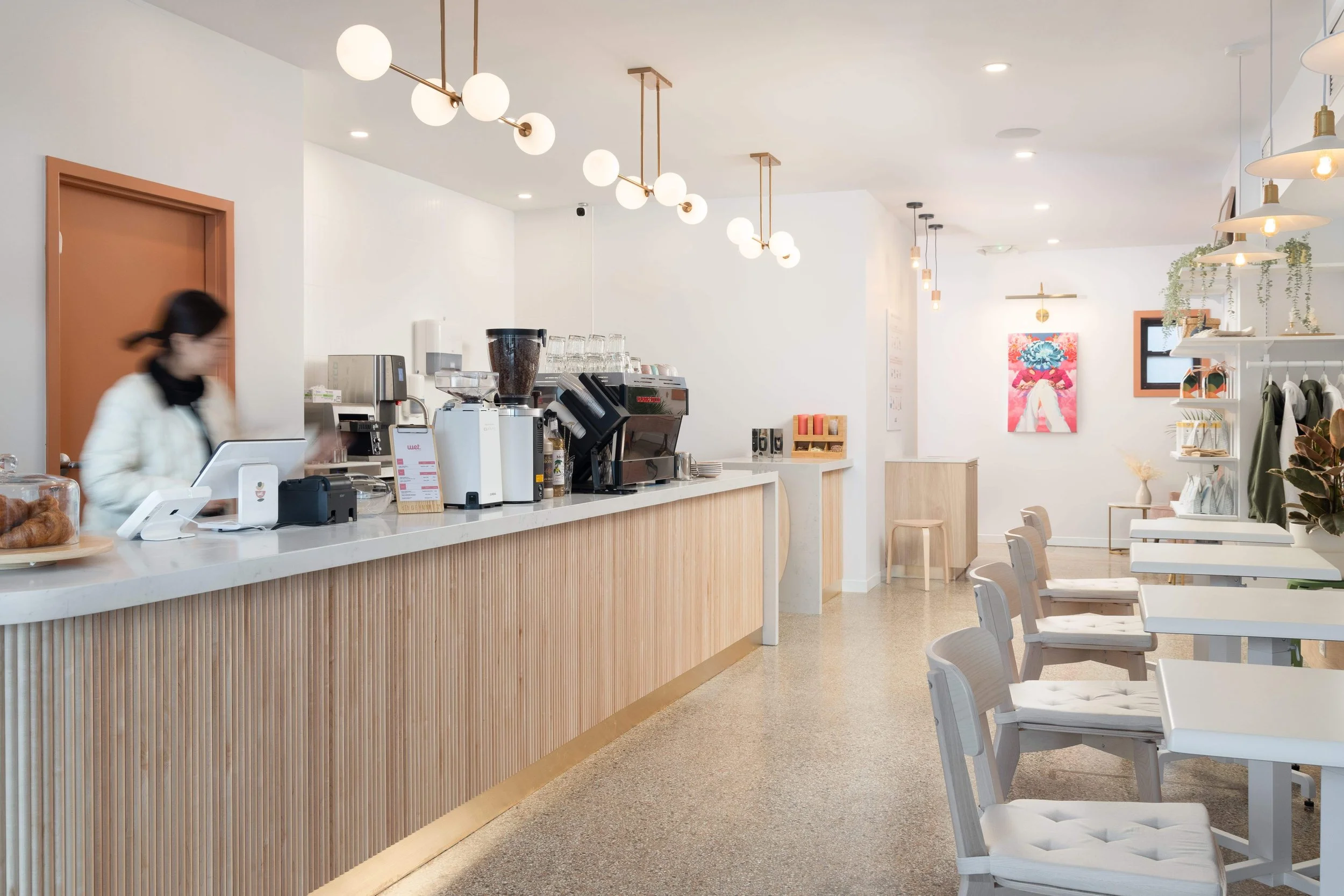 Chic Wet Coffee Café Interior Design Oakville — Sansa Interiors