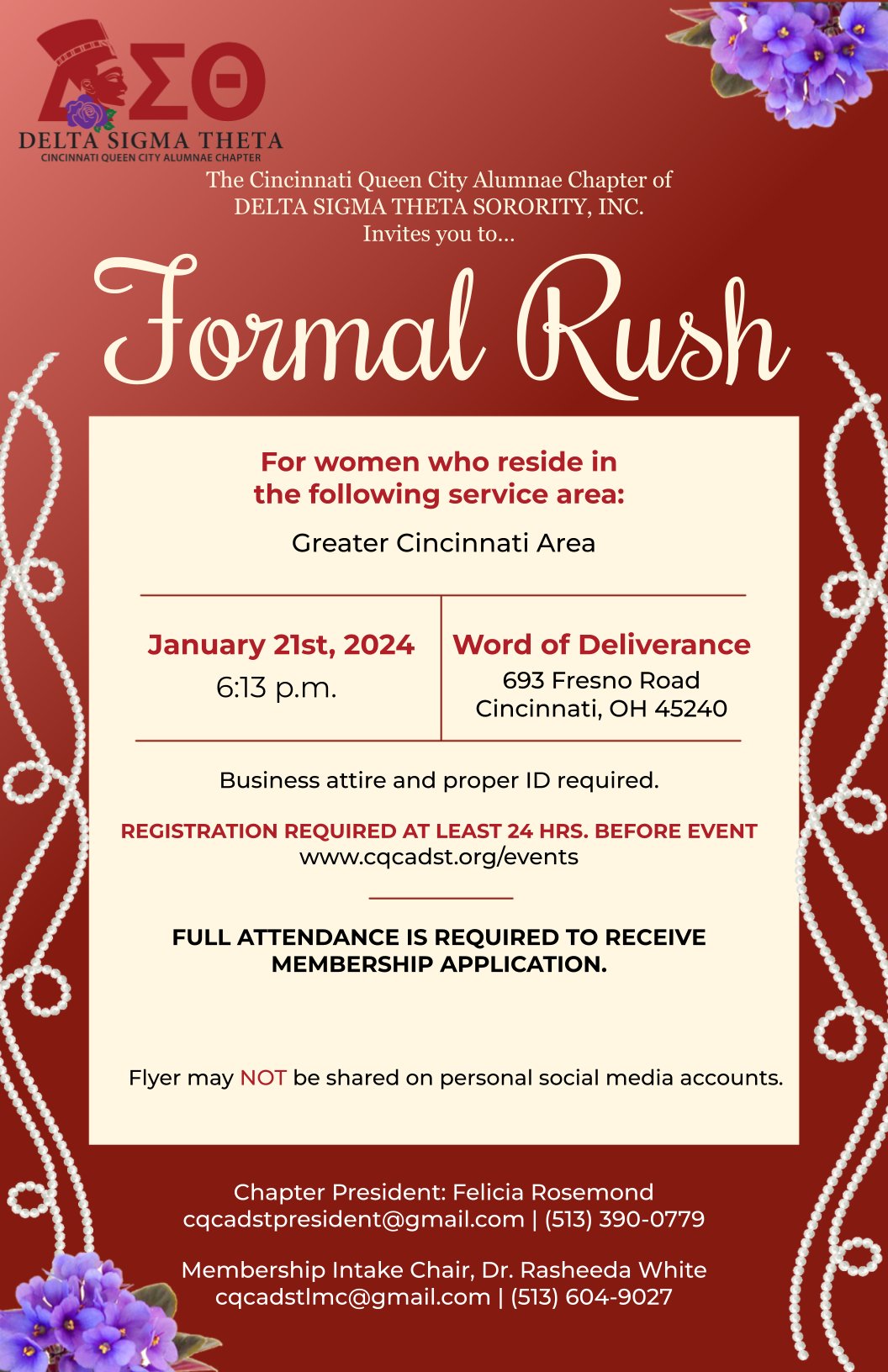 Formal Rush — Cincinnati Queen City Alumnae Chapter