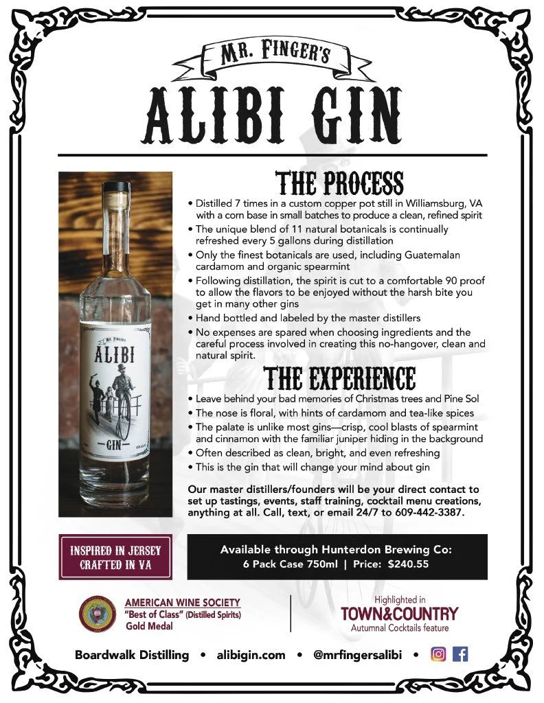 Our Gin — Mr. Finger's Alibi Gin | Fastest growing craft gin in New Jersey