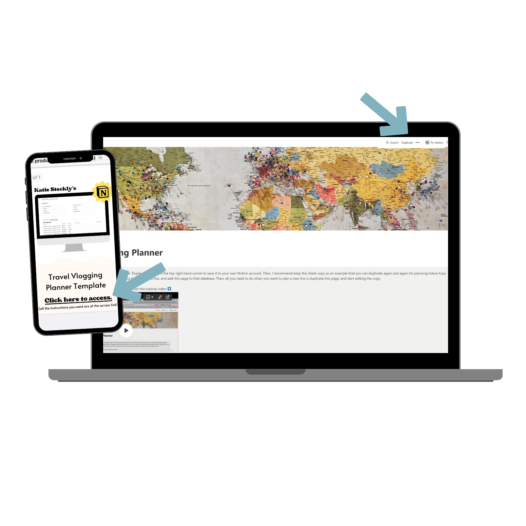 Travel Vlog Planner Template — Katie Steckly