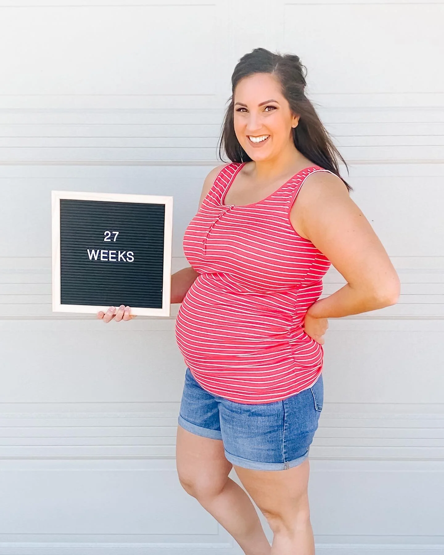 27 Weeks Pregnant Belly First Baby