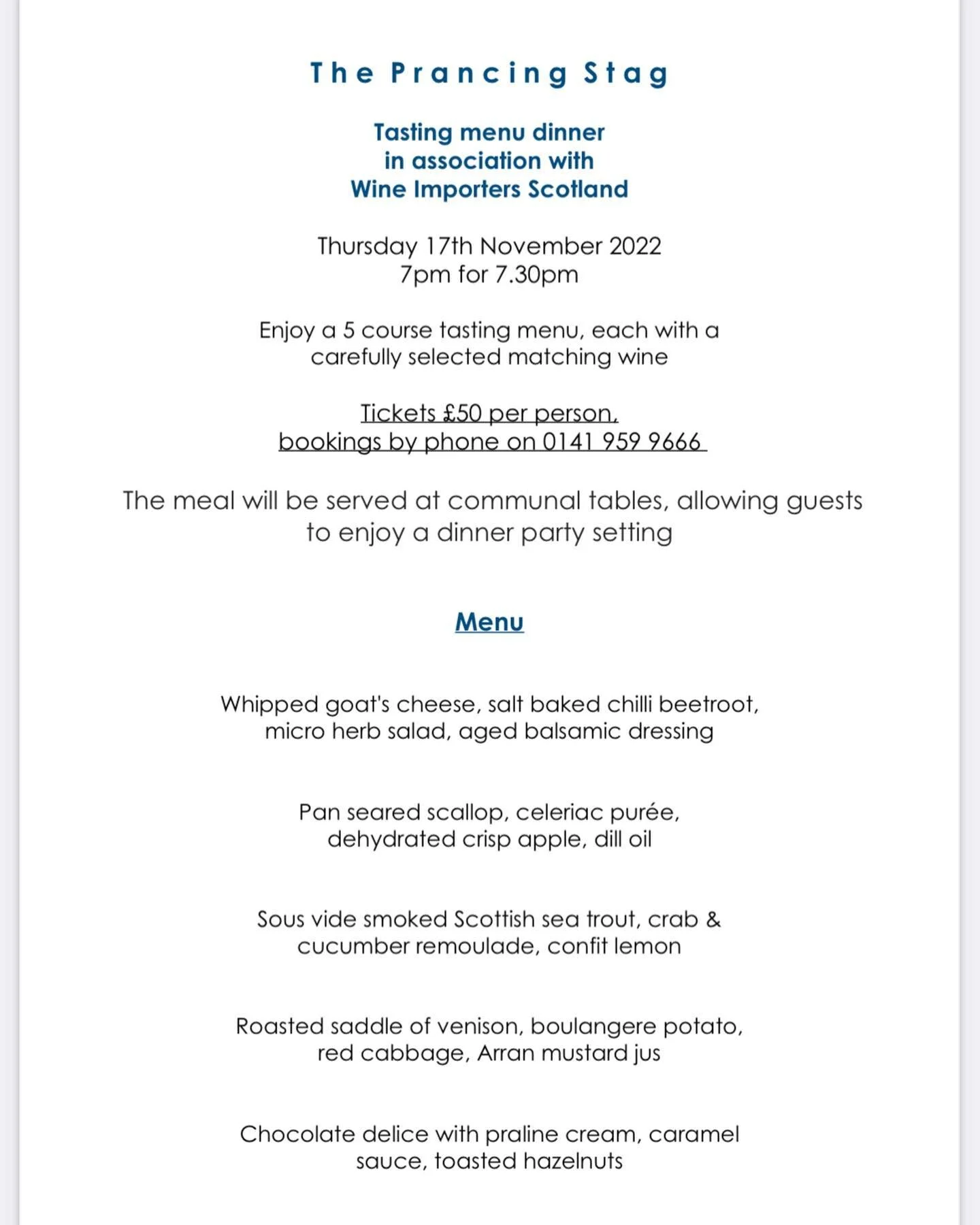 Gallery — The Prancing Stag