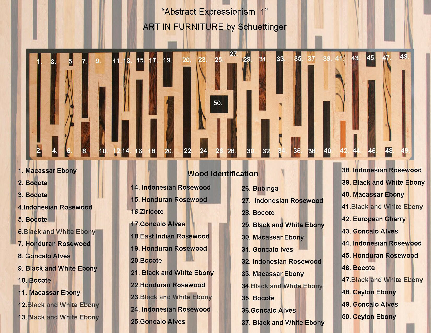 "Abstract Expressionism" ™ in Furniture — Mosart Fine Art Furniture