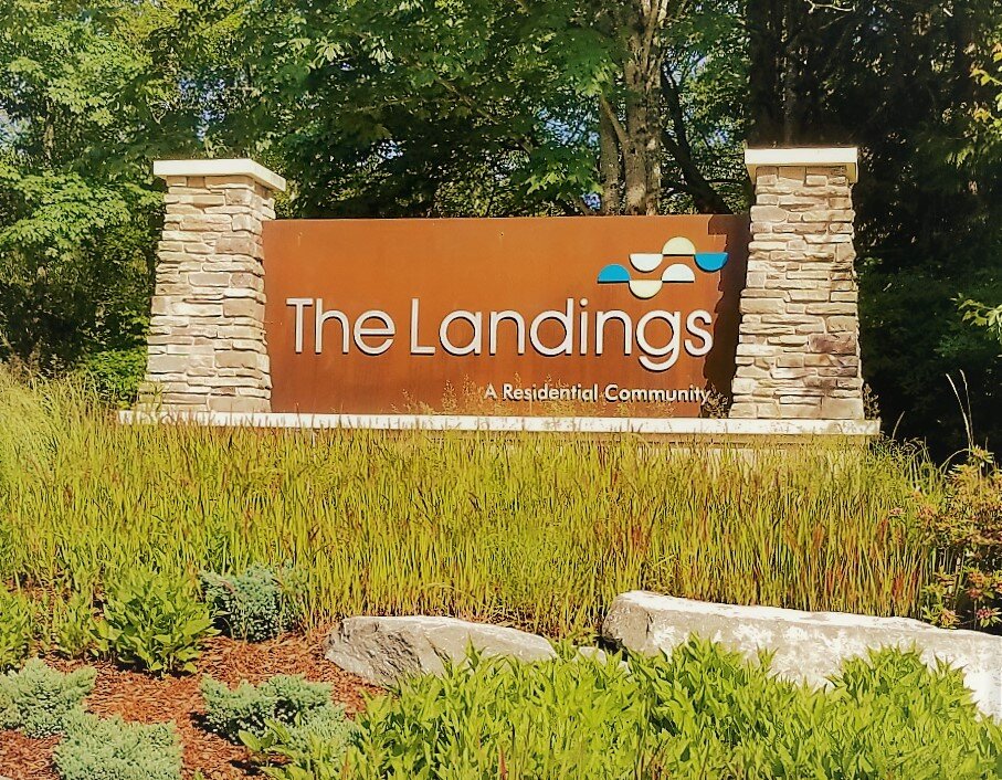 Monument Sign Concrete Rock base EMC LED electronic message center ID ...