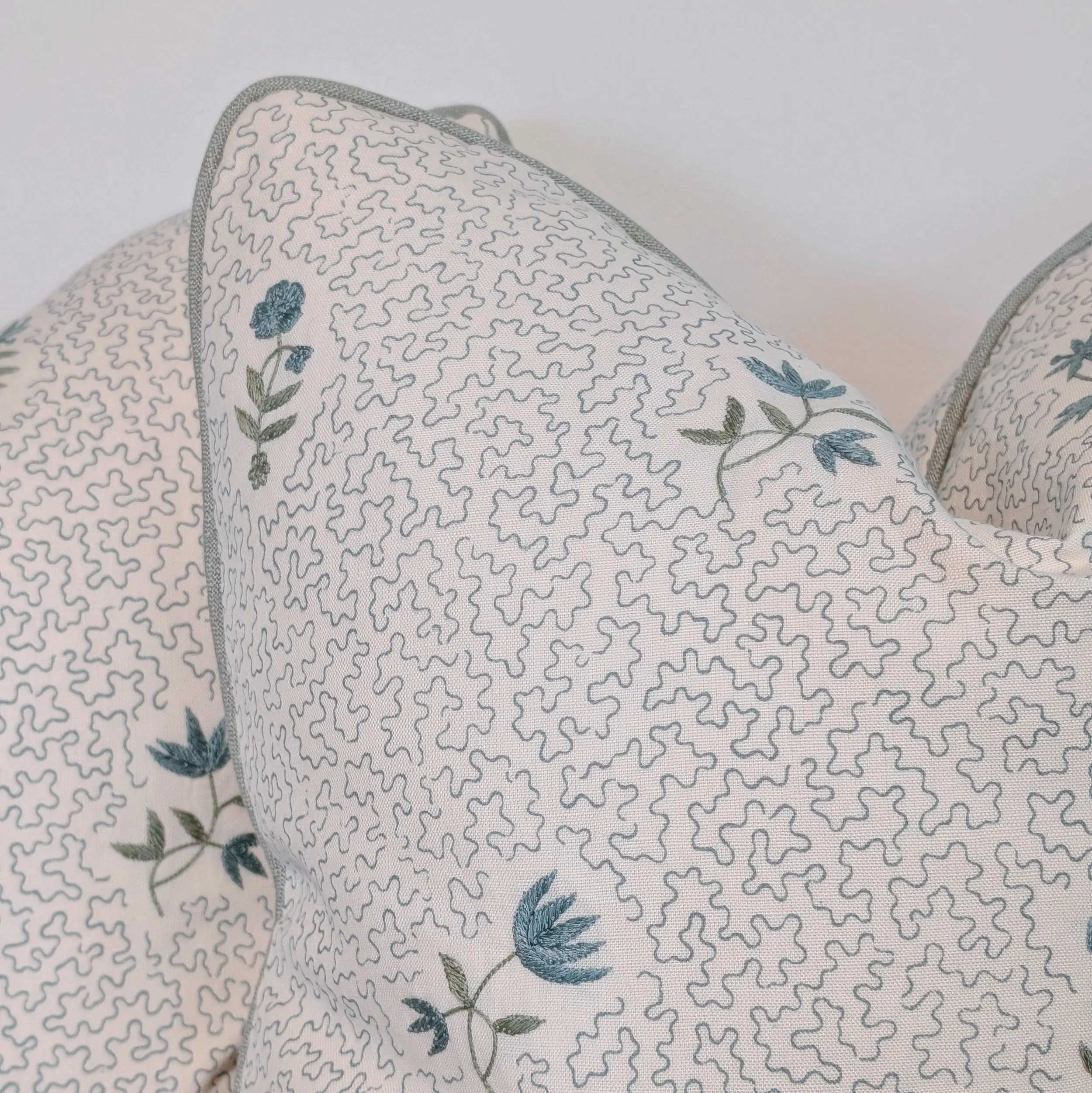 Cobalt Blue Chenille Pillows — Styled with Navy