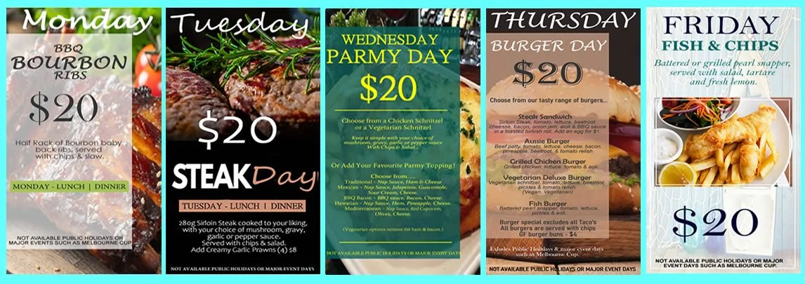 Menu — THE CUT TAVERN