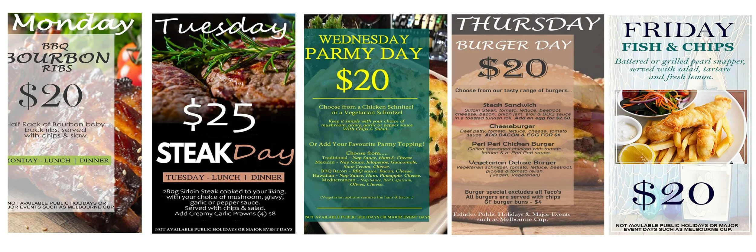 Menu — THE CUT TAVERN