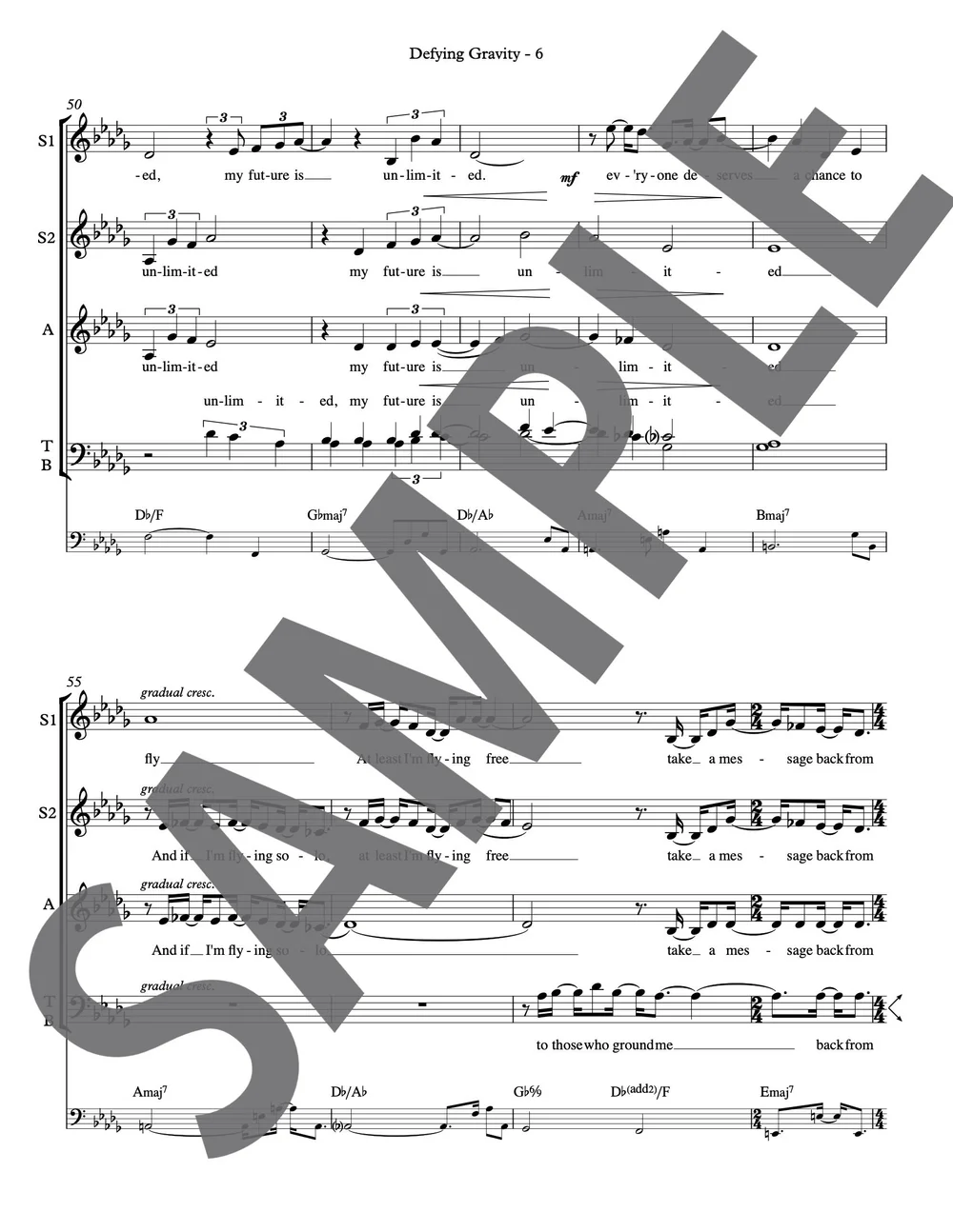Defying Gravity Chords In C