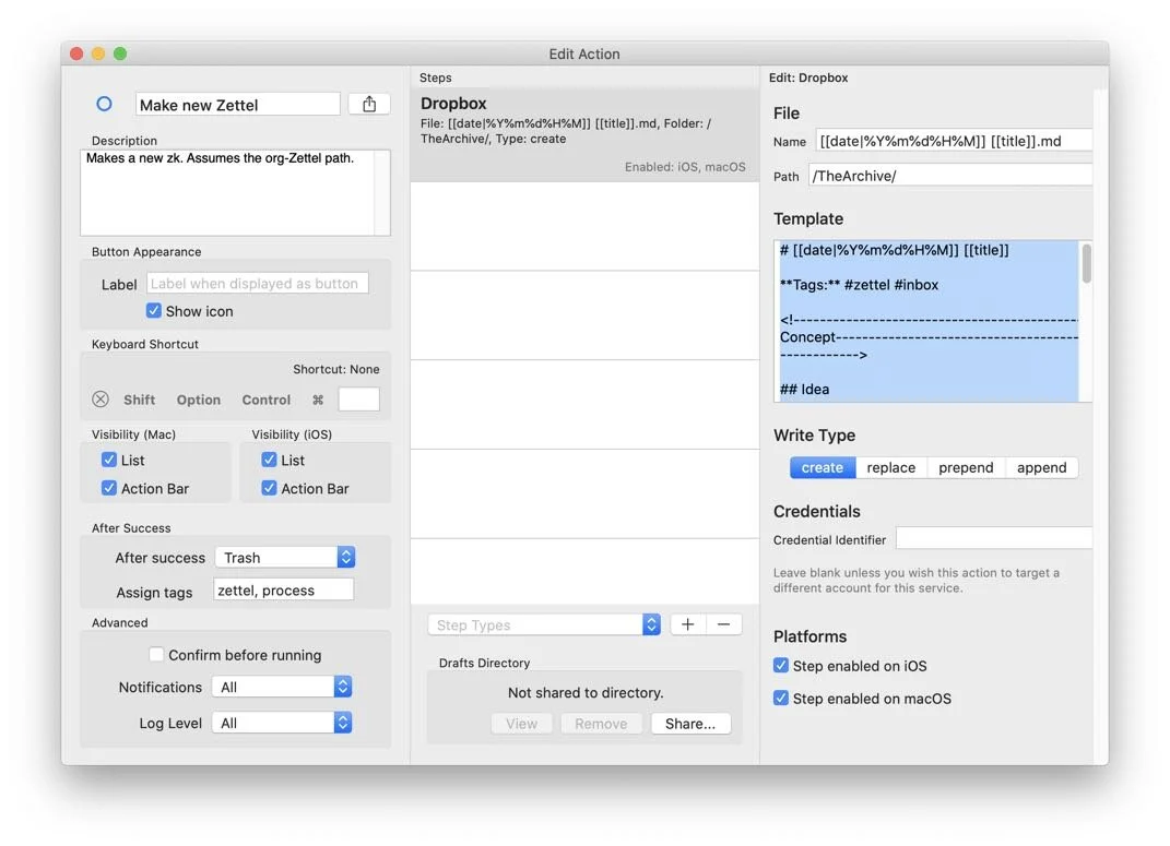 Idea Capture and Generation using Drafts and The Archive - Zettelkasten ...