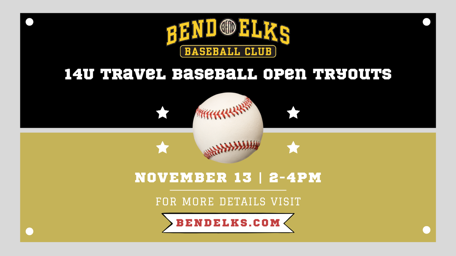 Travel Bend Elks 14U Open Tryouts — Bend Elks Baseball Club