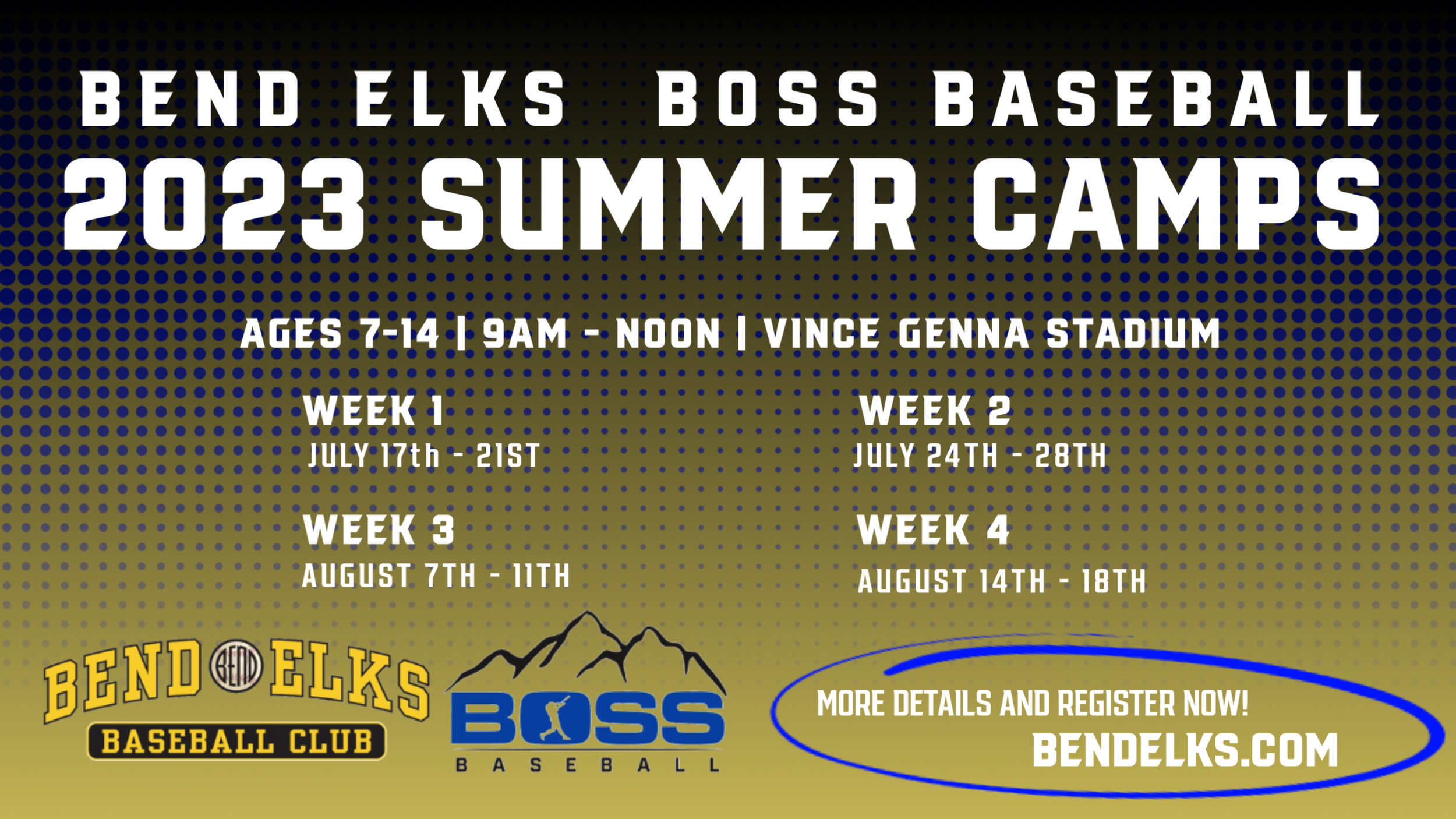 2023 Bend Elks & Boss Baseball Summer Camps — Bend Elks Baseball Club