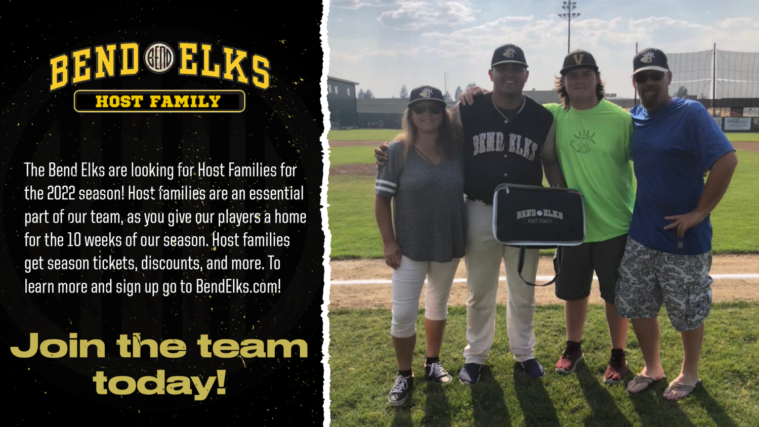Join the team! Be a Bend Elks Host Family! — Bend Elks Baseball Club