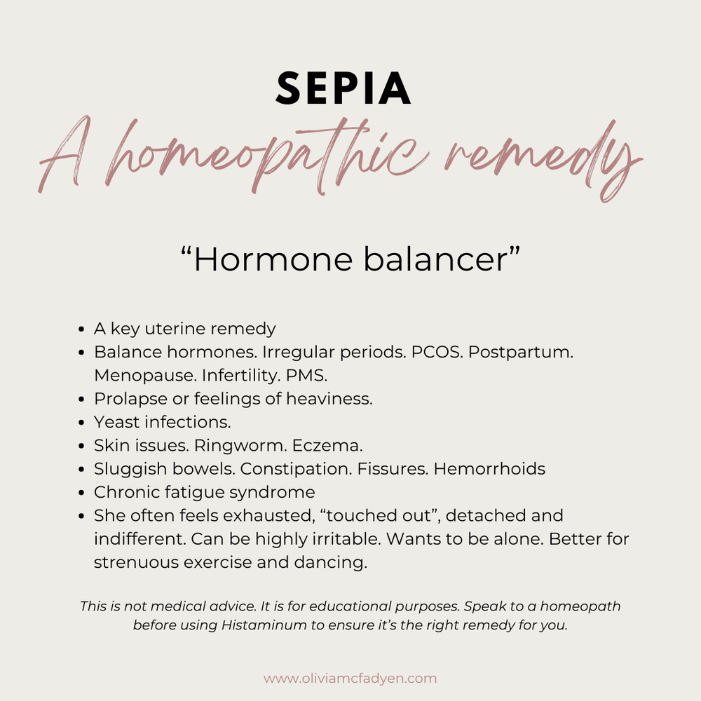 Sepia - A Fundamental Women's Remedy — Olivia McFadyen