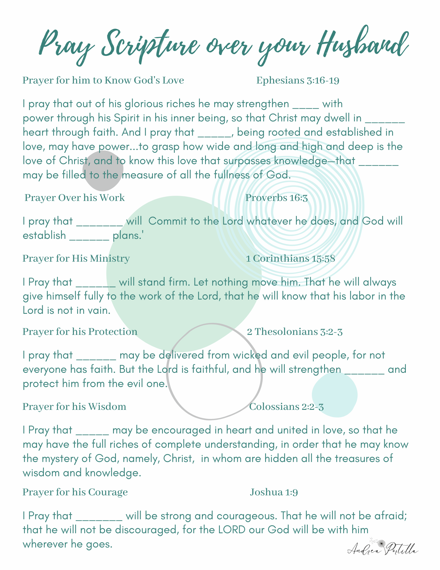 The Scripture you must pray over your husband — Andrea Portilla