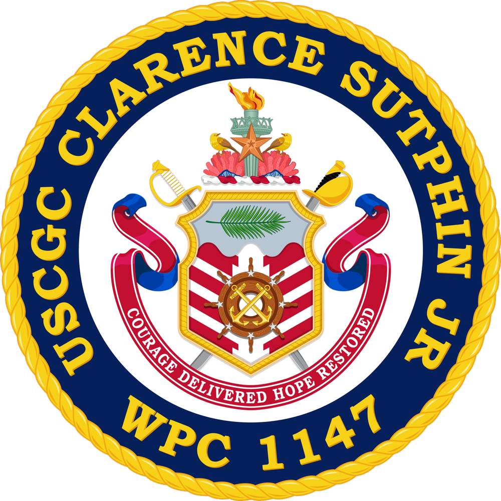 USCGC Clarence Sutphin Jr Crest — New York Council Navy League