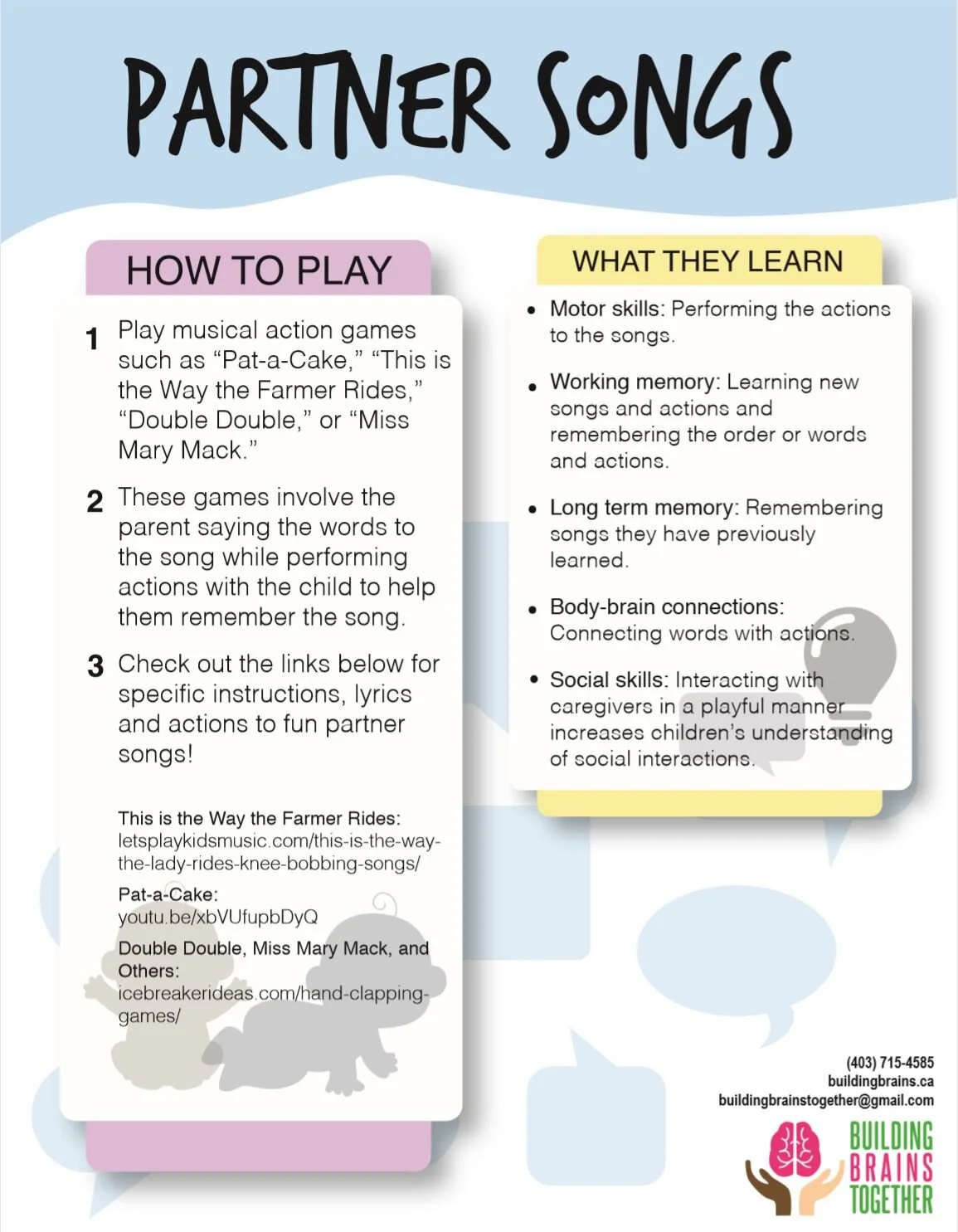 Partner Songs — Building Brains Together