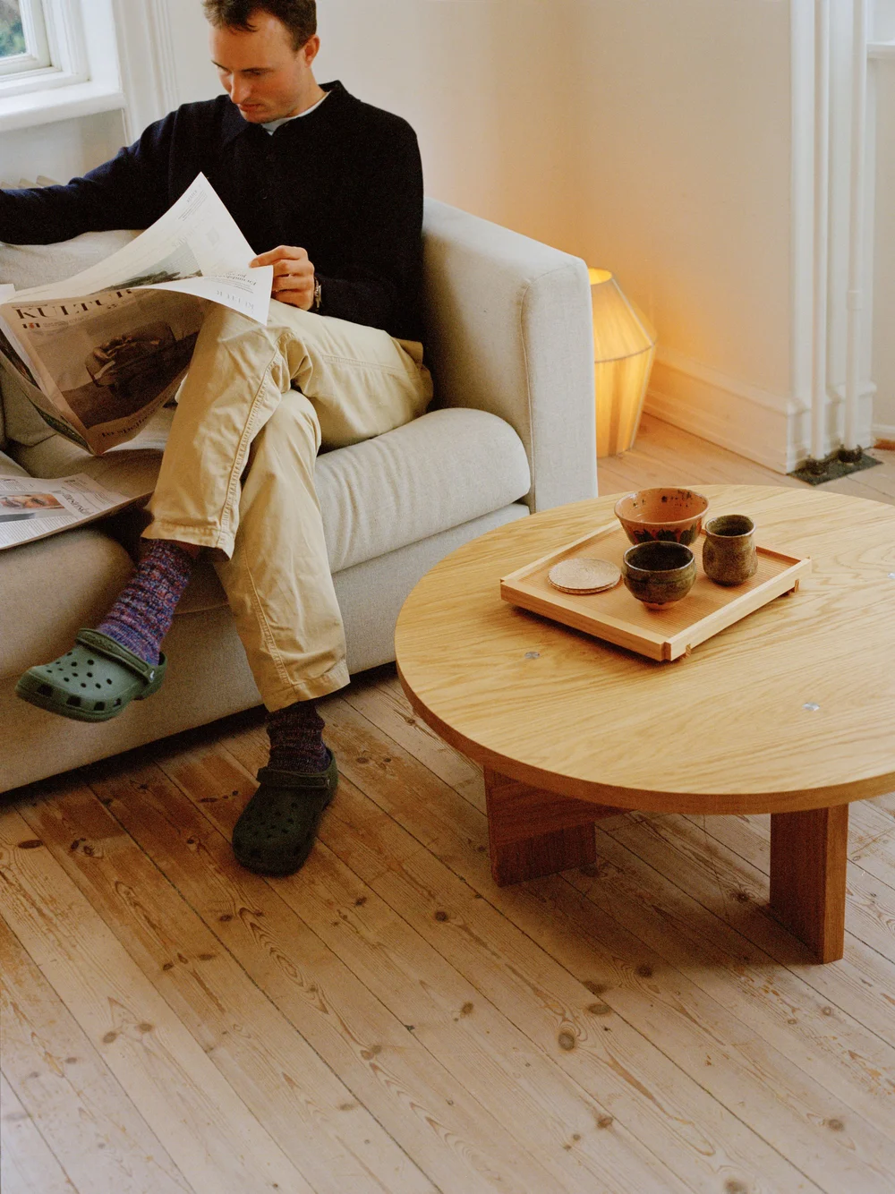 Mio Coffee Table - Solid Oak Ø90 Round — Thorup Copenhagen