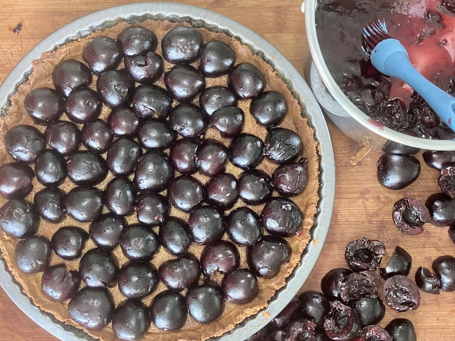 Fresh Cherry Frangipane Tart Recipe | Lee & The Sweet Life