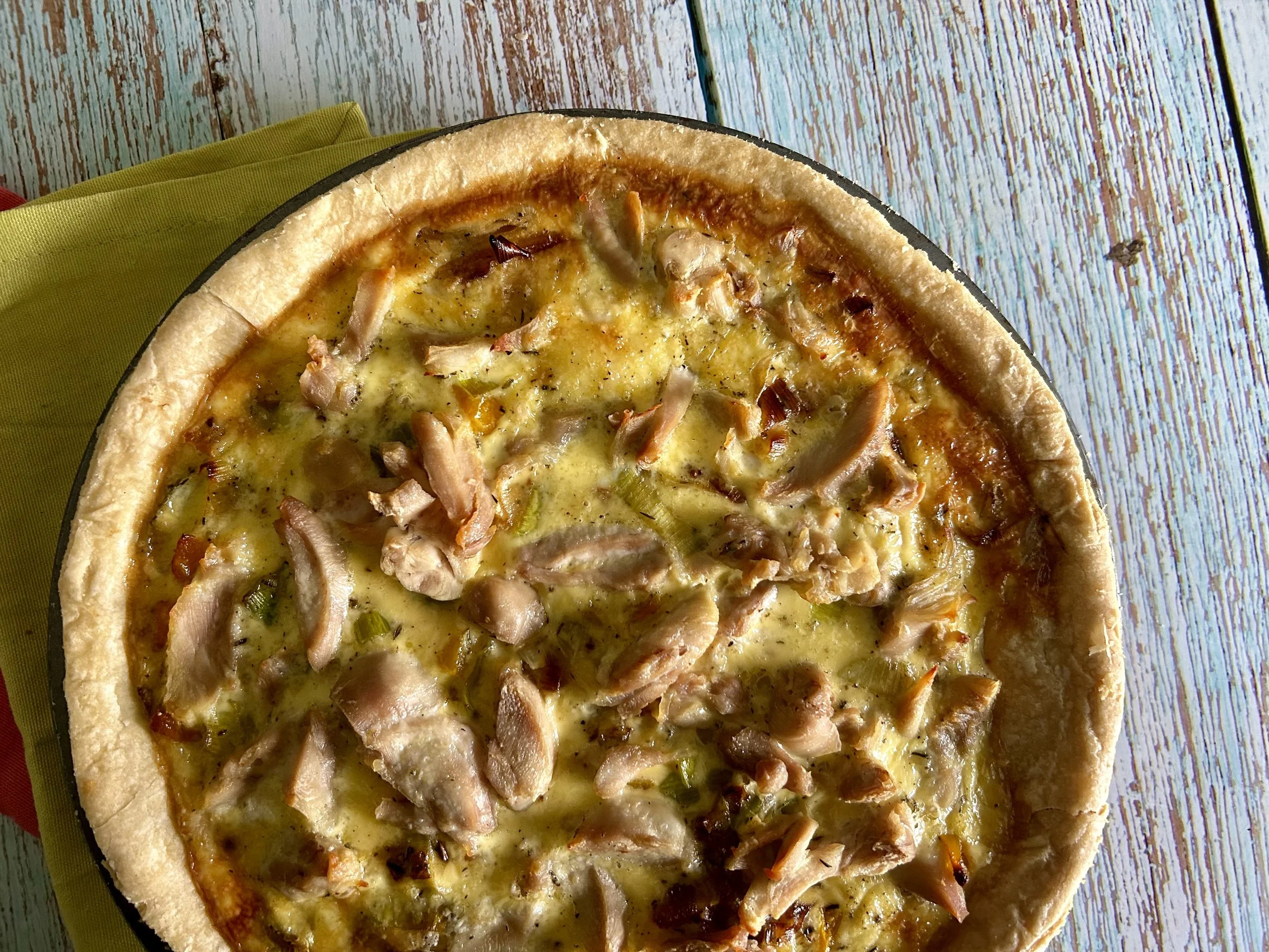 Chicken, Leek & Yellow Pepper Tart Recipe | Lee & The Sweet Life