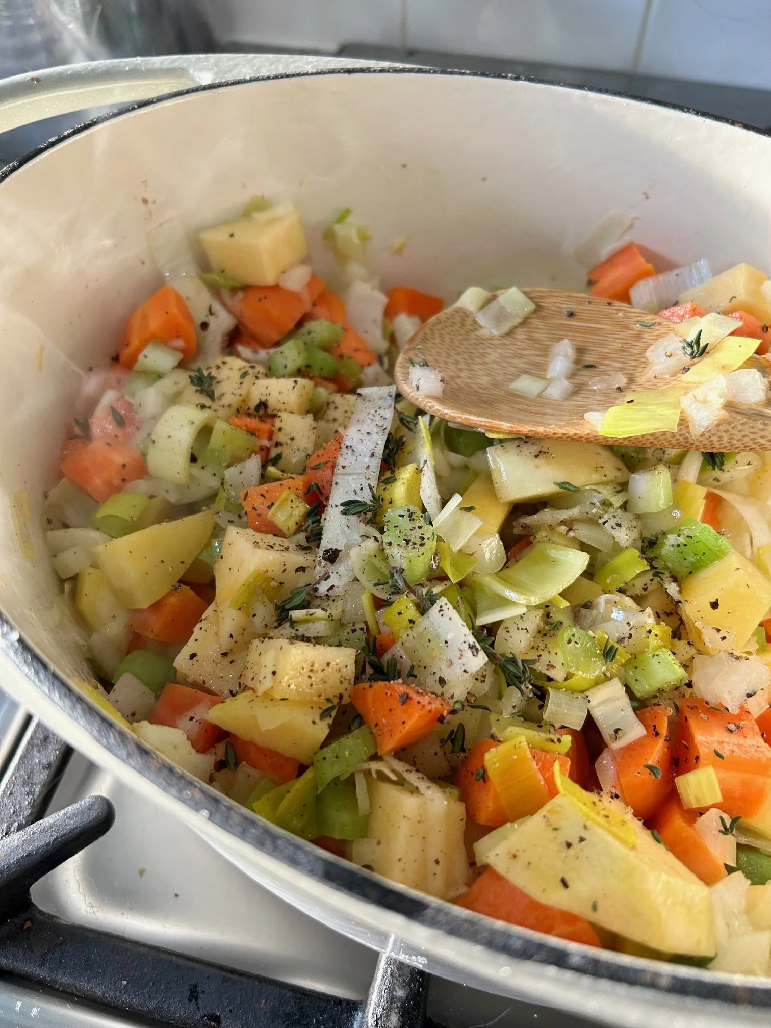 Root Vegetable Soup with Borlotti Beans | Lee & The Sweet Life