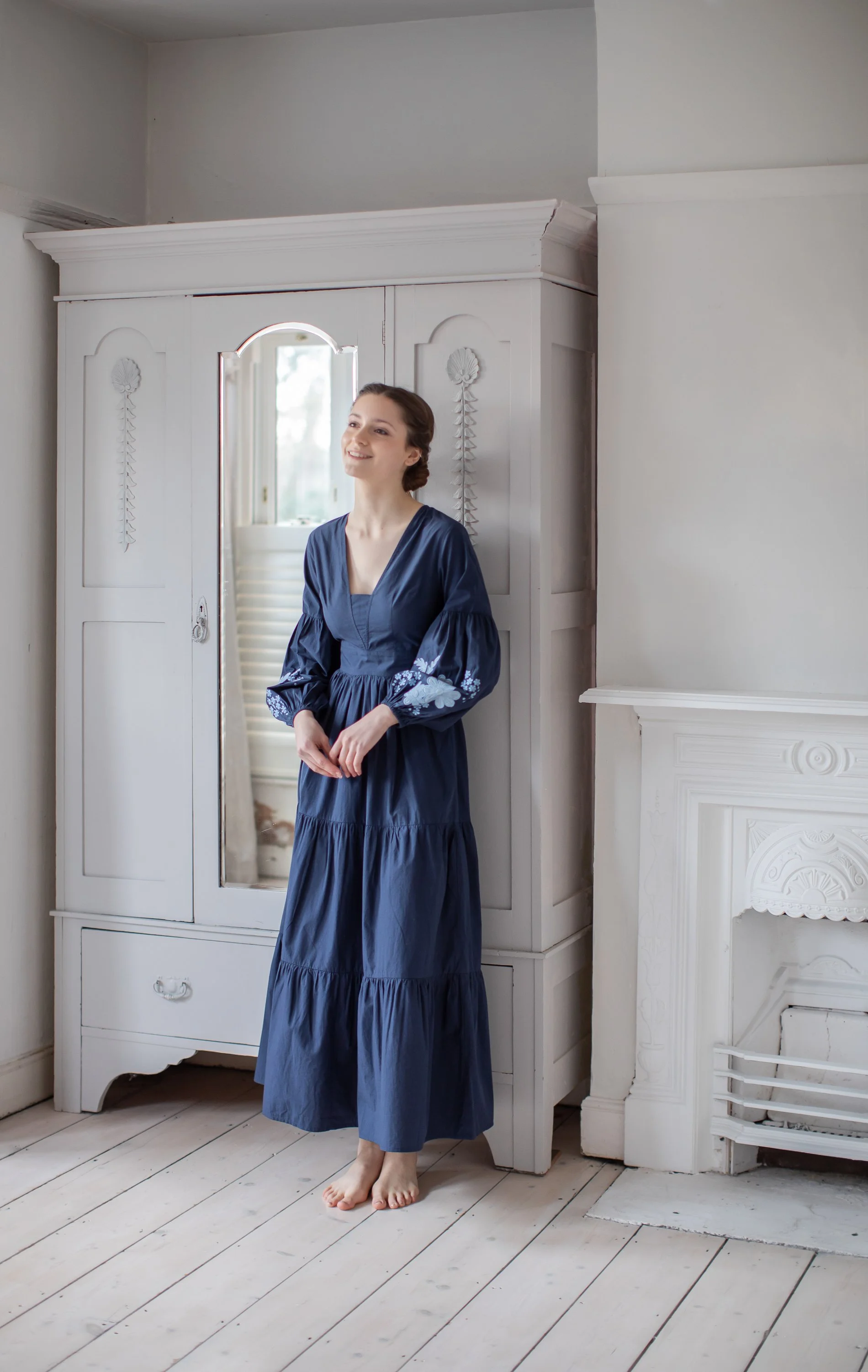 Ruth Eaton, Florist’s Dress, navy — RUTH EATON