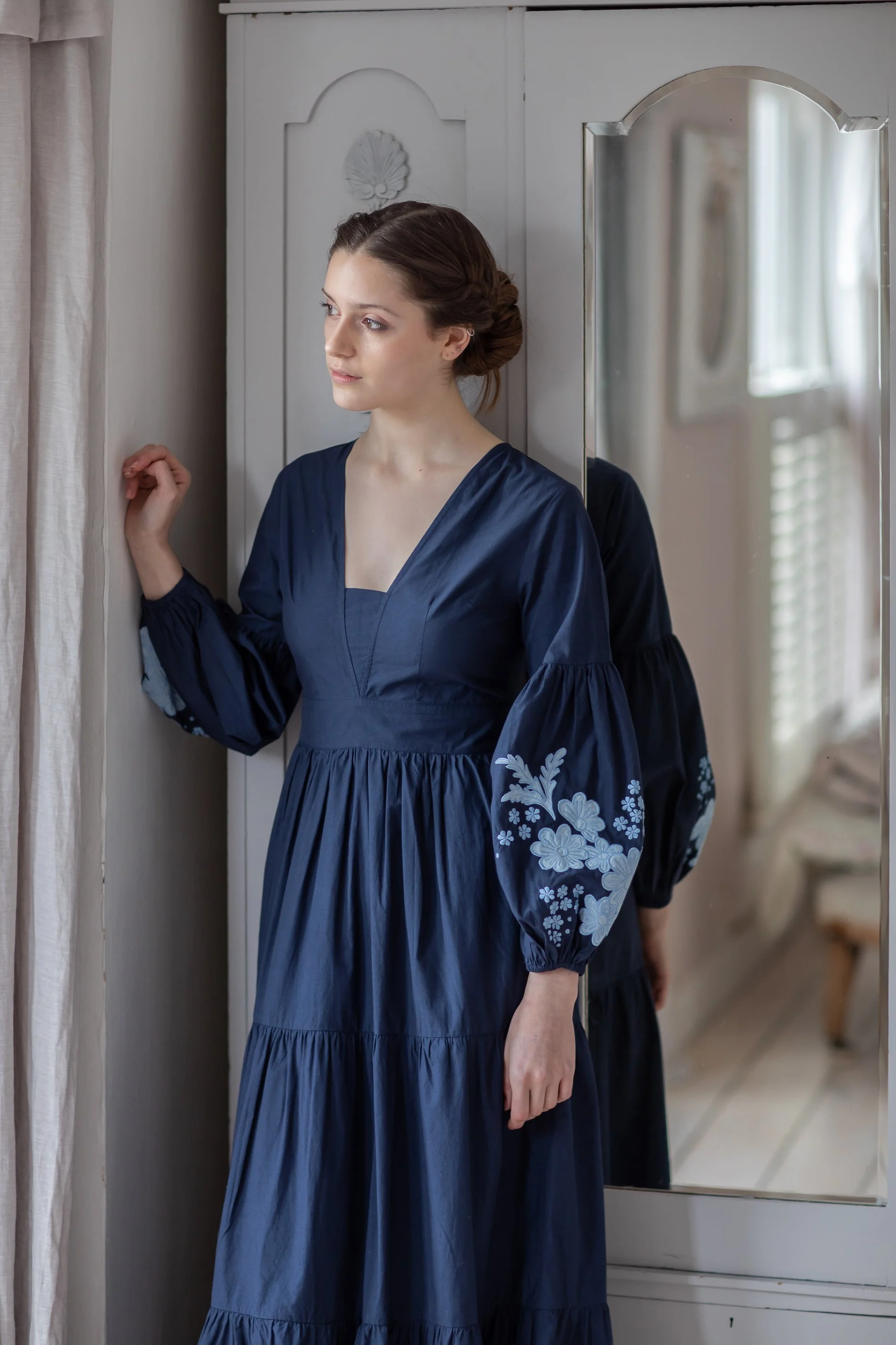 Ruth Eaton, Florist’s Dress, navy — RUTH EATON