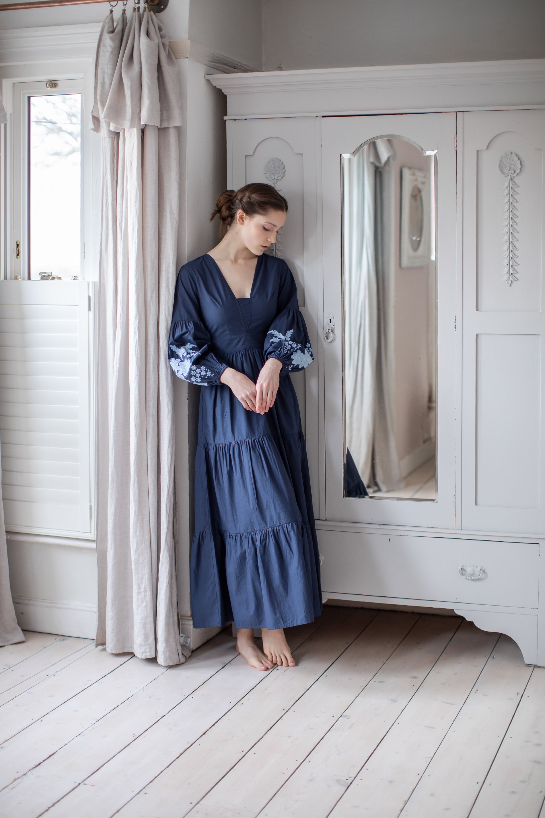 Ruth Eaton, Florist’s Dress, navy — RUTH EATON