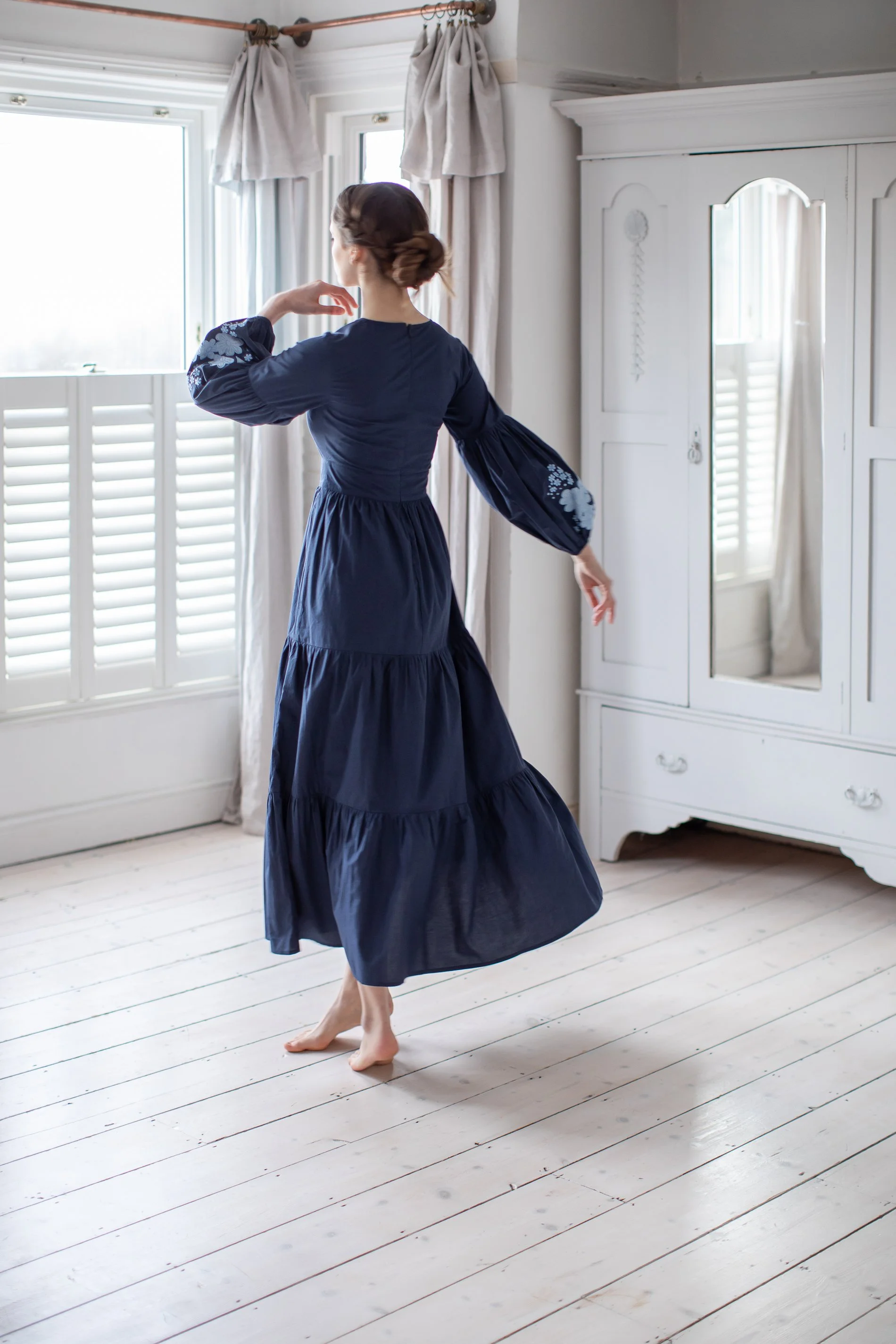 Ruth Eaton, Florist’s Dress, navy — RUTH EATON